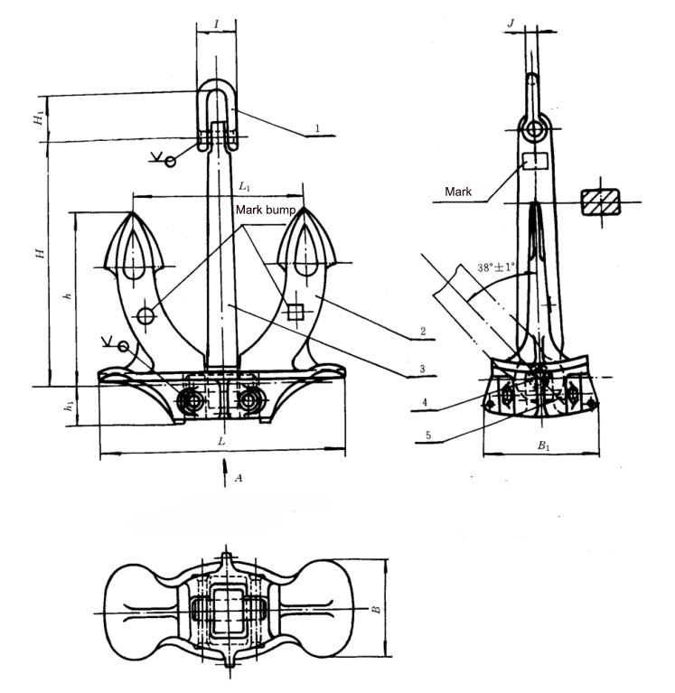 Type C Hall Anchor 360kgs - Marine Anchor - Hi-Sea Stocks